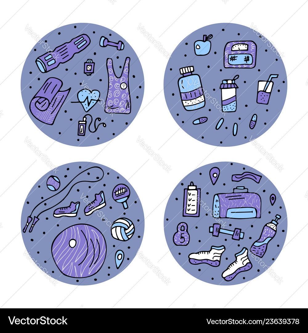 Sport activities symbols Royalty Free Vector Image