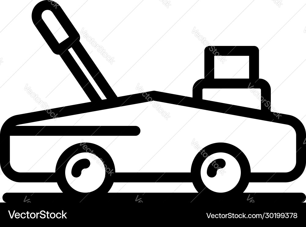 Wheels jack lift icon outline style Royalty Free Vector