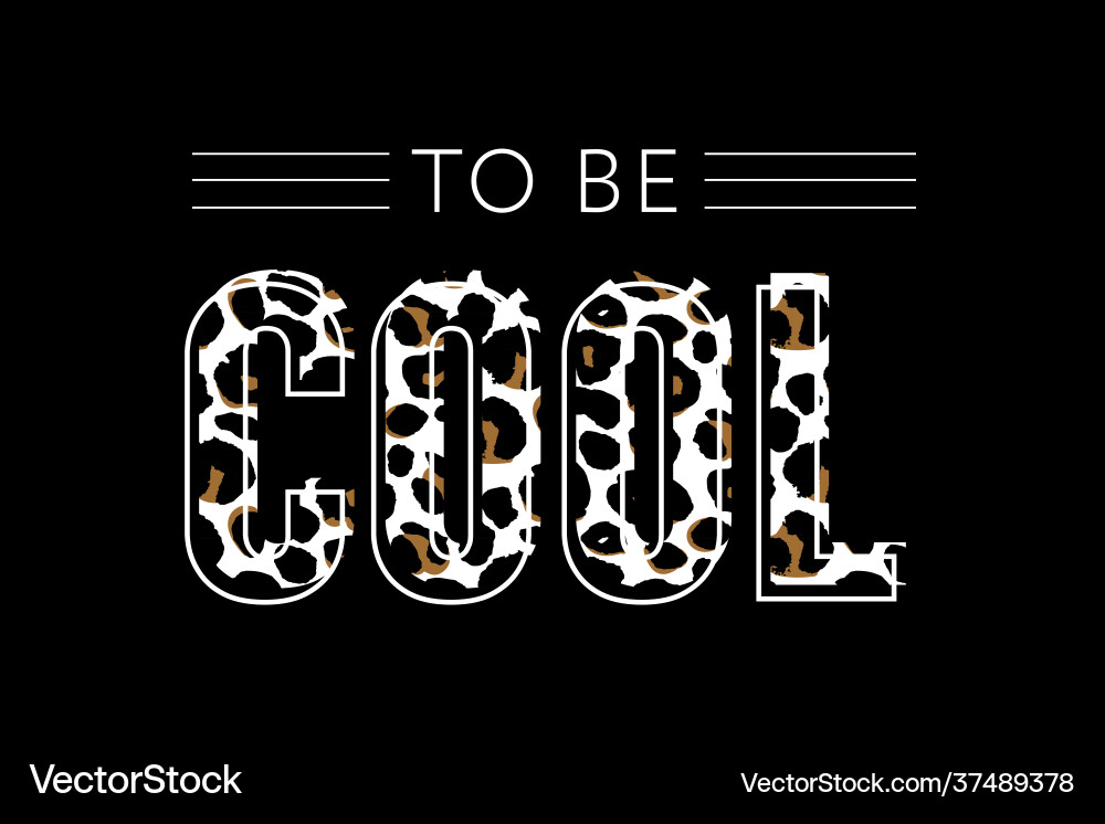 Wild cool slogan ripped off revealing leopard Vector Image