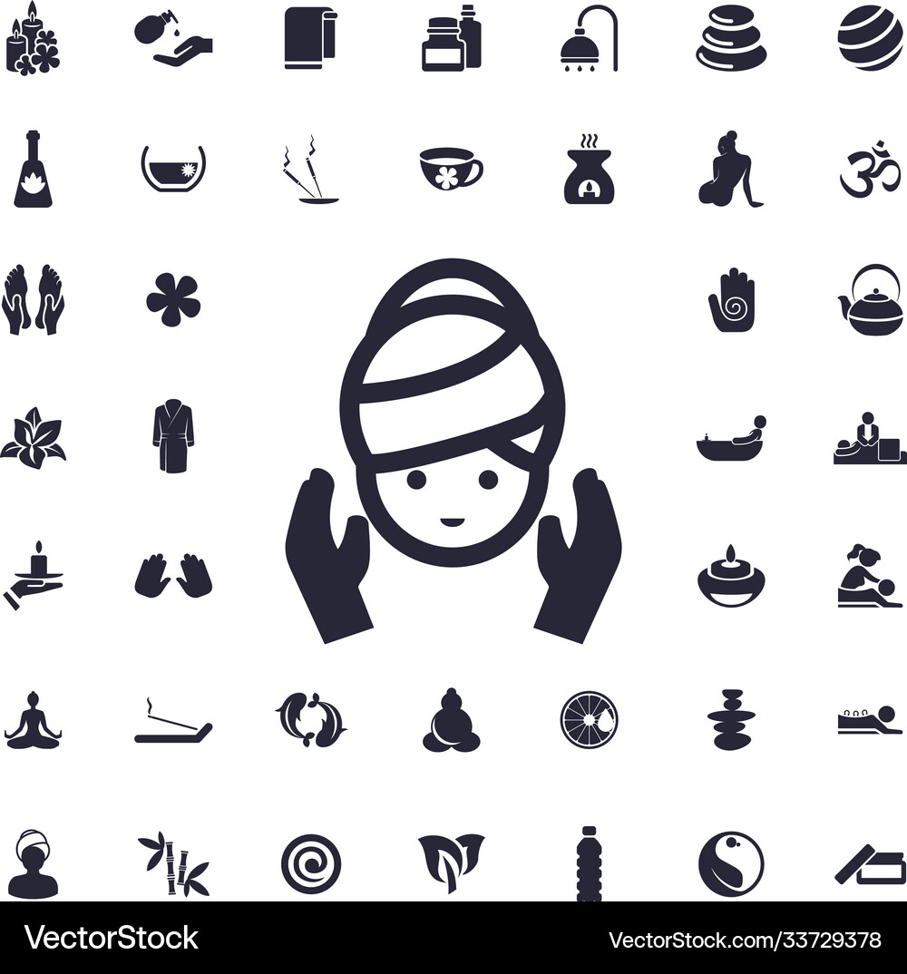 Woman in spa icon Royalty Free Vector Image - VectorStock