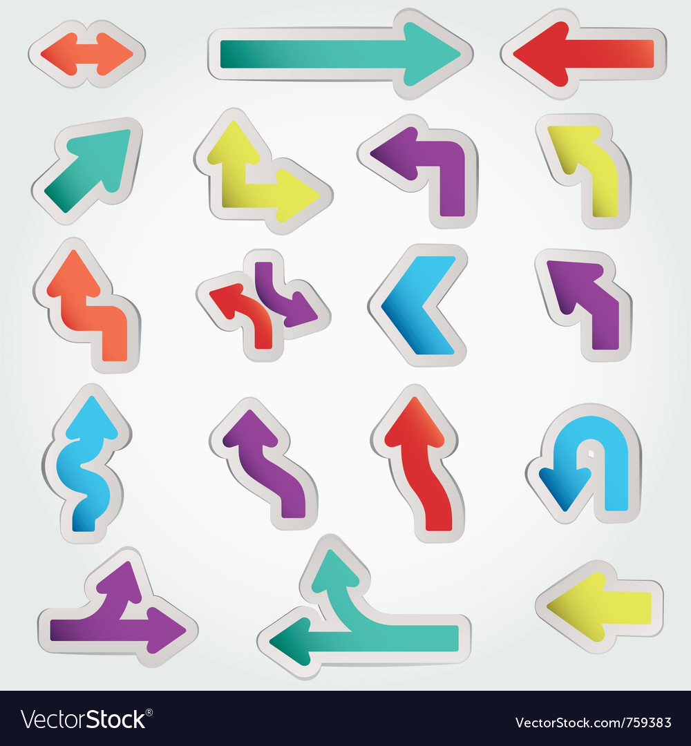 Arrows set Royalty Free Vector Image - VectorStock