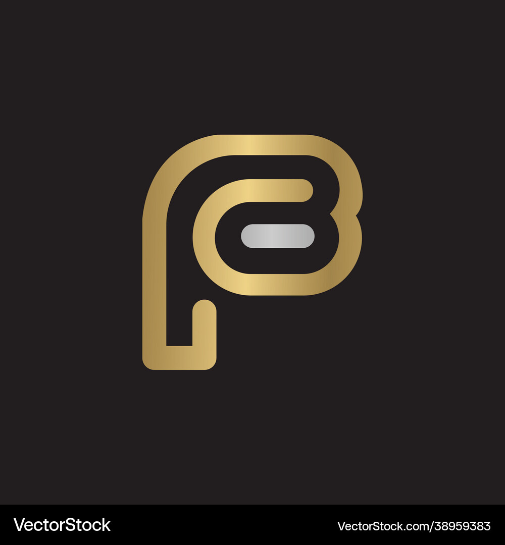 Bp or pb logo and icon design Royalty Free Vector Image
