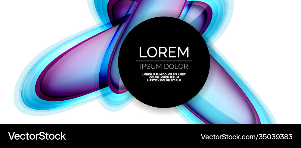 Circles and bubbles abstract background fluid Vector Image