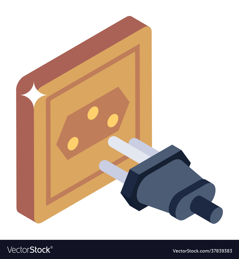 Electric socket Royalty Free Vector Image - VectorStock