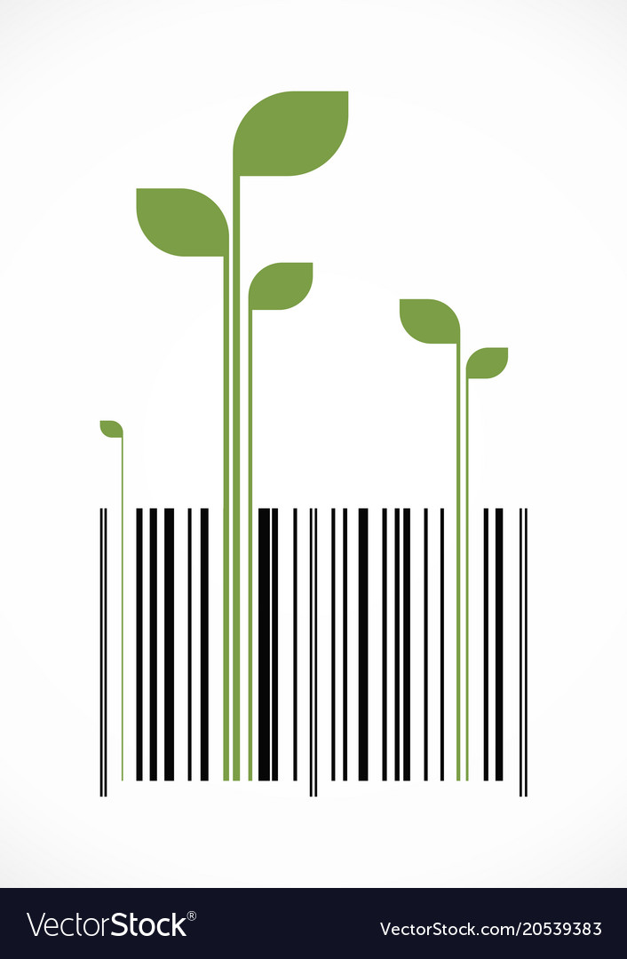 Green bar code Royalty Free Vector Image - VectorStock