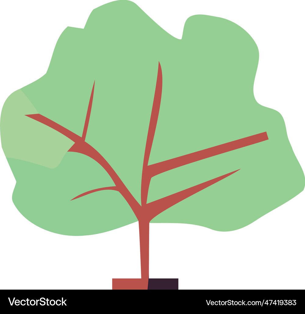 Green leaves symbolize growth in tree Royalty Free Vector