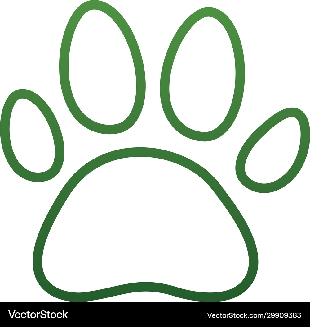 Isolated dog feetprint gradient style icon Vector Image