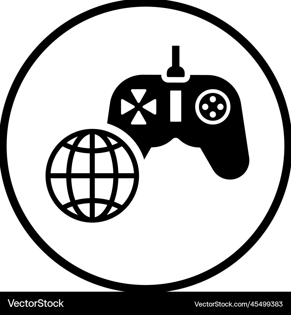 Joystick international games icon Royalty Free Vector Image