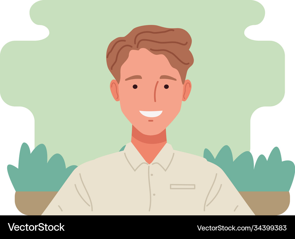 Man perfectly imperfect character icon Royalty Free Vector
