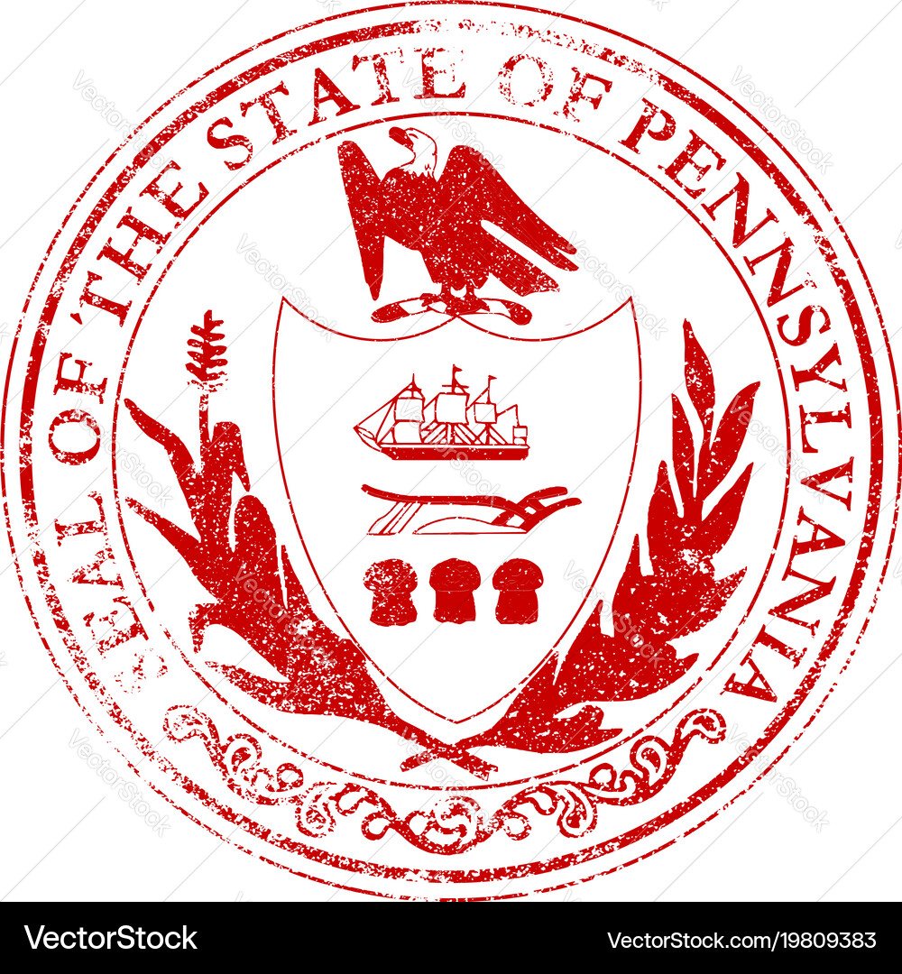 Pennsylvania seal rubber stamp Royalty Free Vector Image