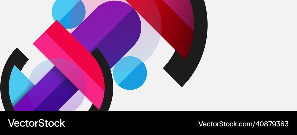 Round geometric shapes lines and circles Vector Image