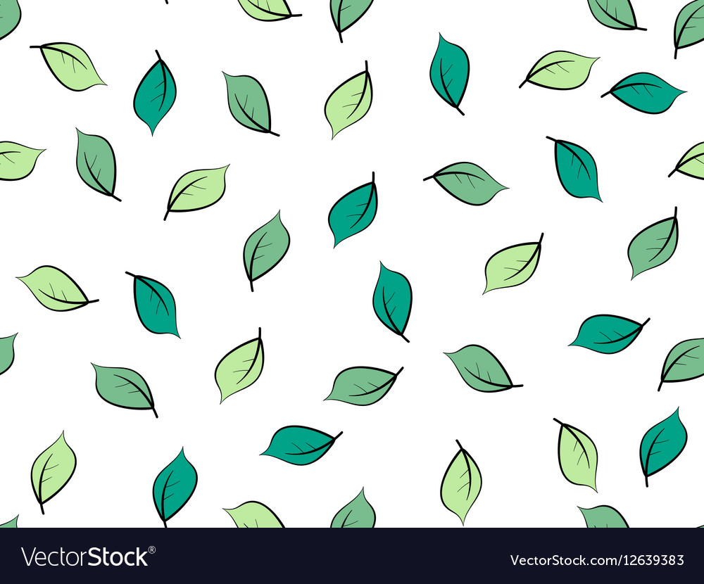Seamless Leaves Pattern Royalty Free Vector Image