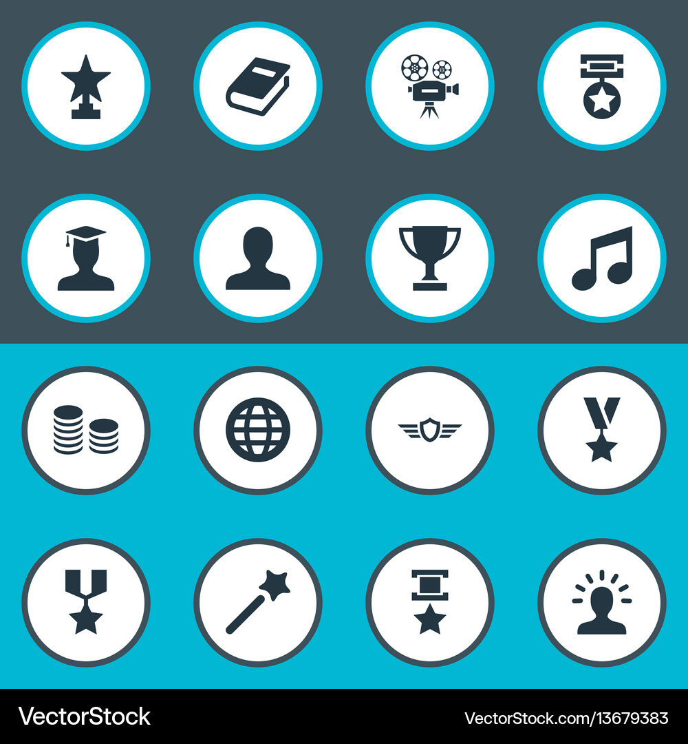 Set of simple trophy icons Royalty Free Vector Image