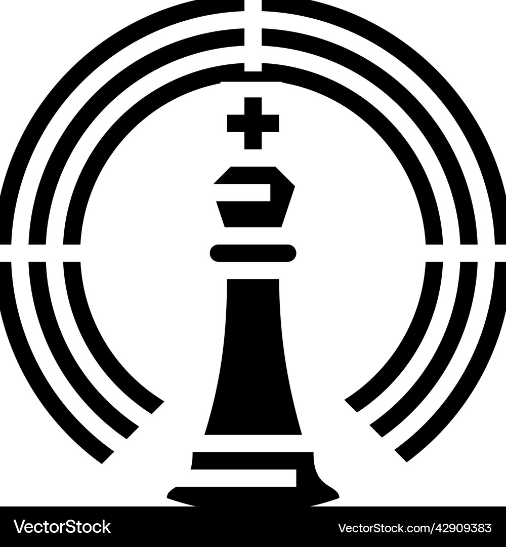 Target of game glyph icon Royalty Free Vector Image
