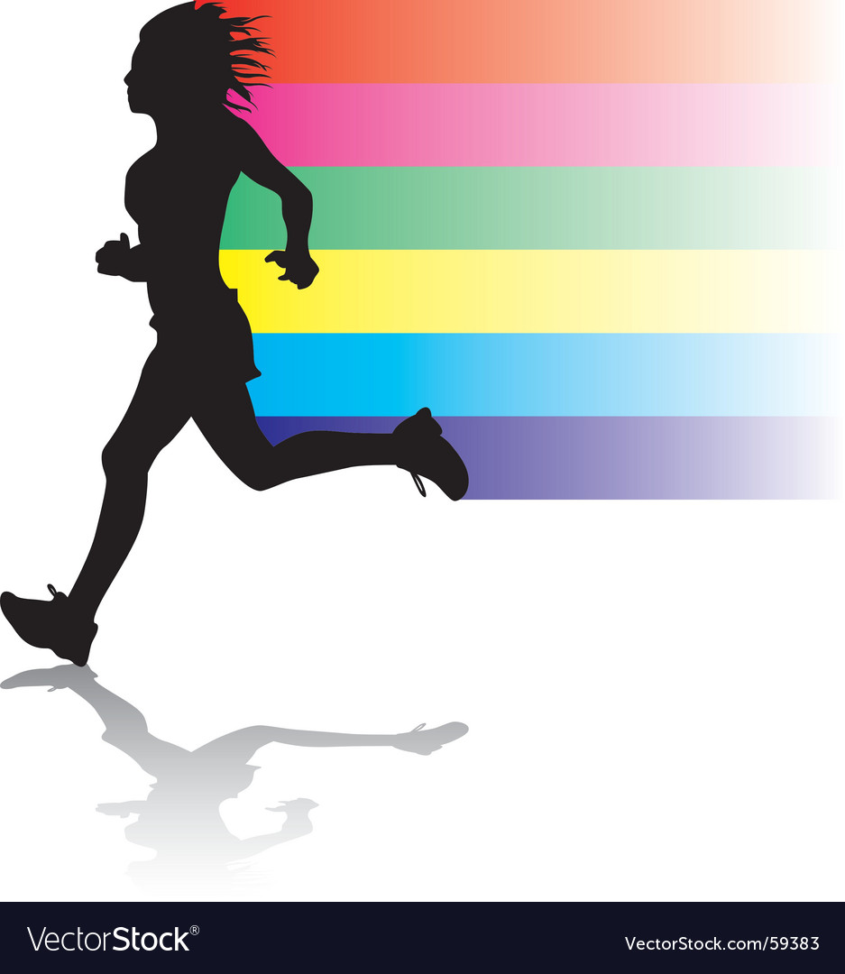 Woman jogger Royalty Free Vector Image - VectorStock