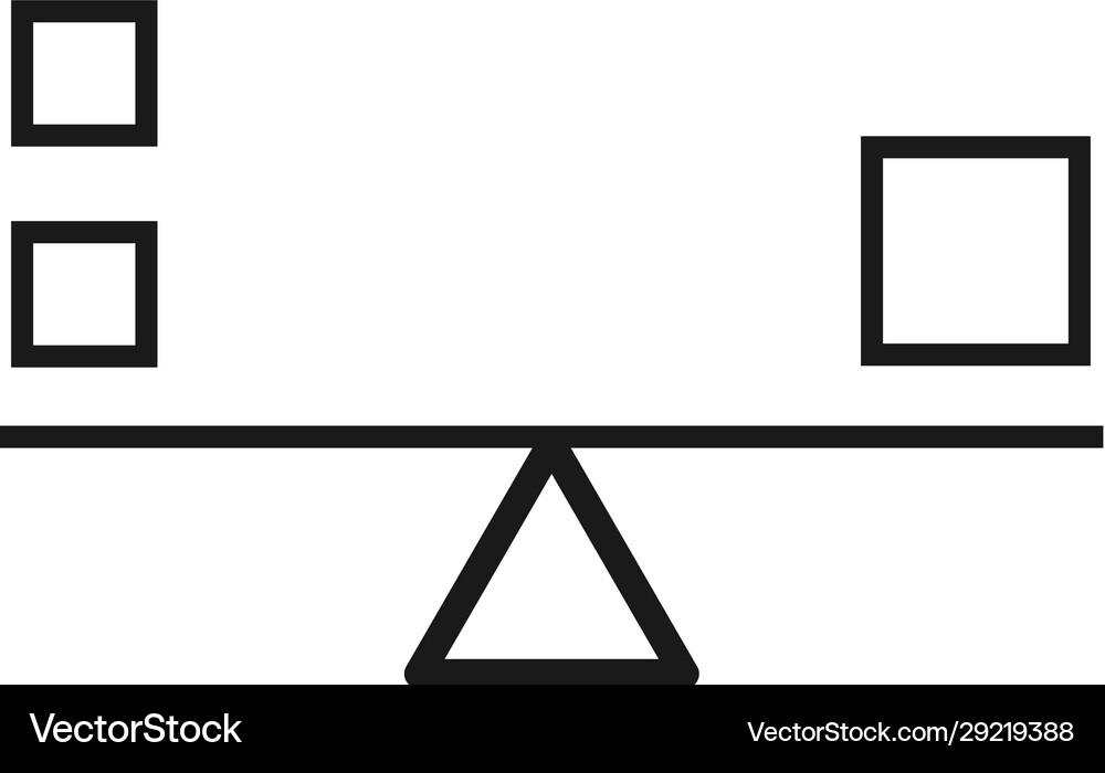 Balance harmony icon isolated on transparent Vector Image