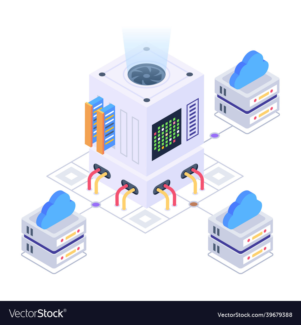 Cloud data storage Royalty Free Vector Image - VectorStock