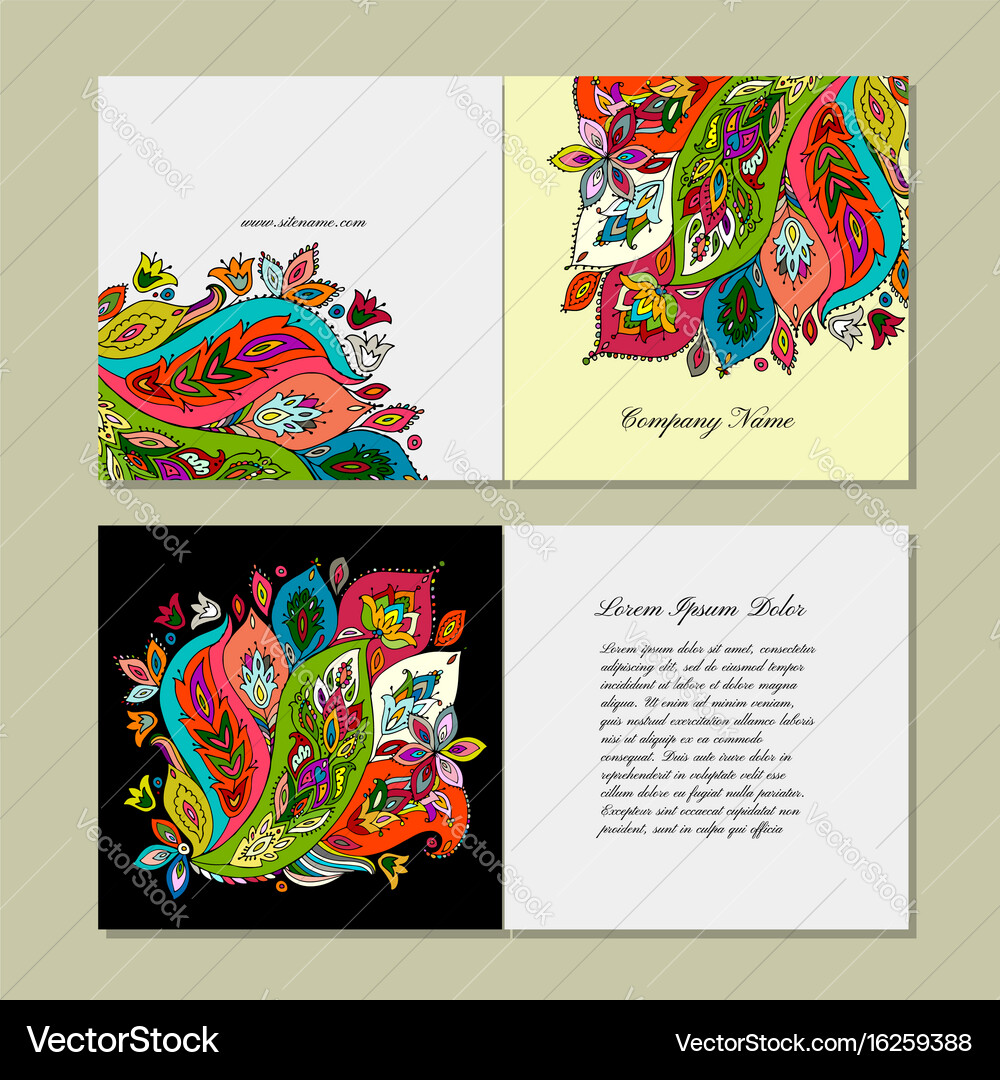Greeting card design floral background Royalty Free Vector