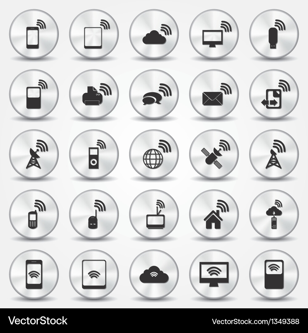Smartphone wi-fi icon hotspot buttons Royalty Free Vector