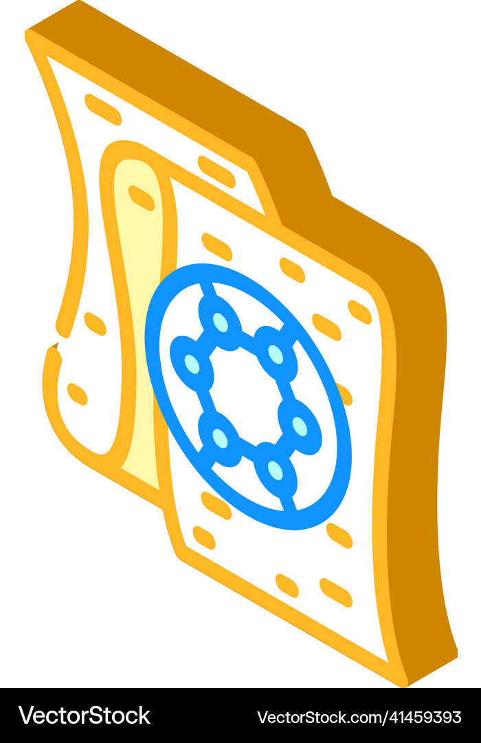 Chemical fiber isometric icon Royalty Free Vector Image