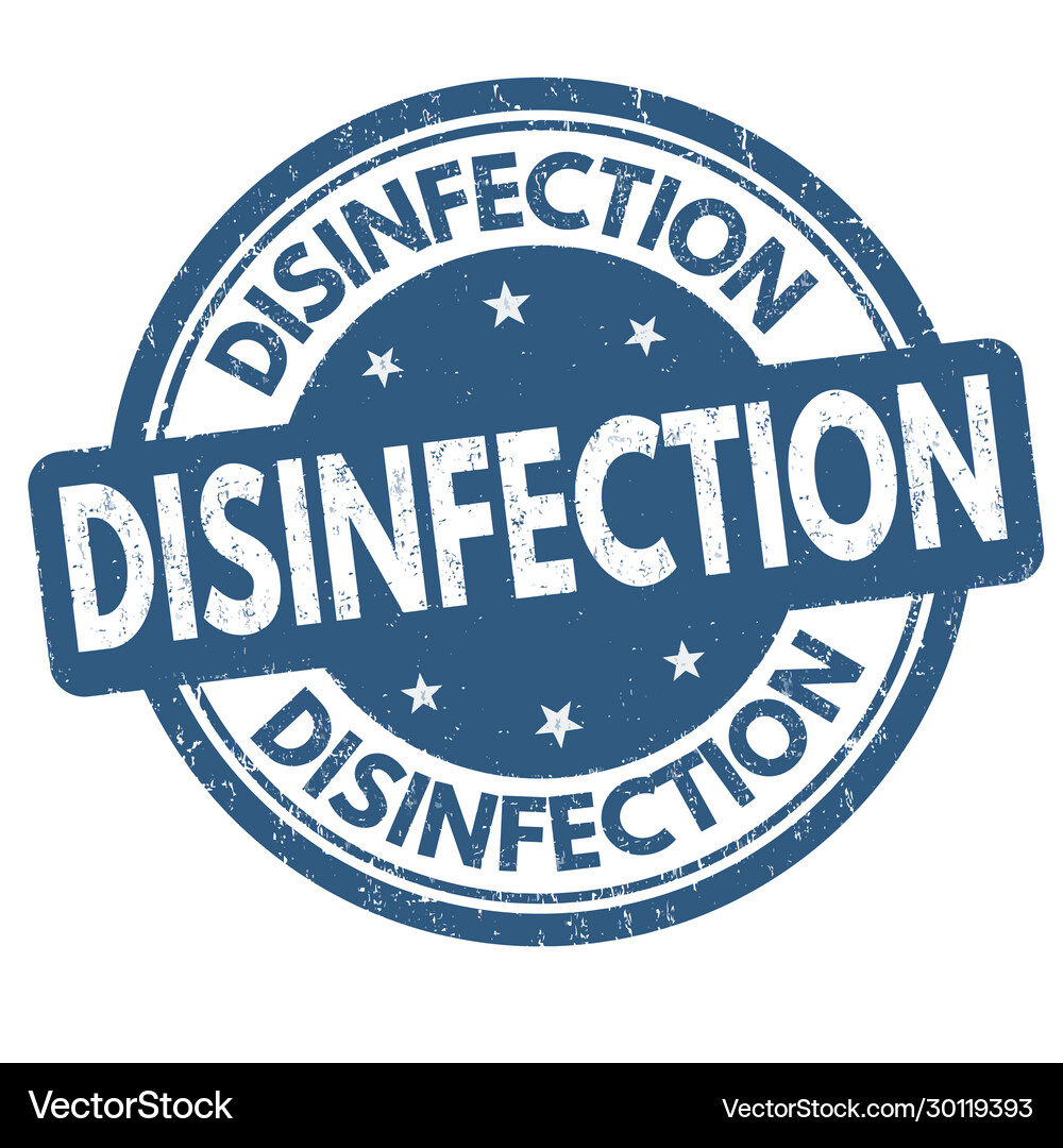 Disinfection sign or stamp Royalty Free Vector Image