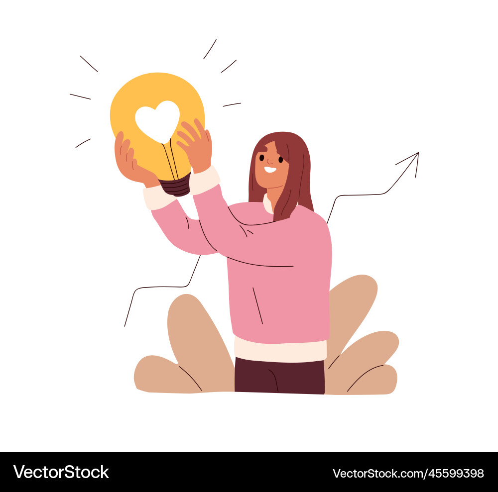 Business idea concept employee with lightbulb Vector Image