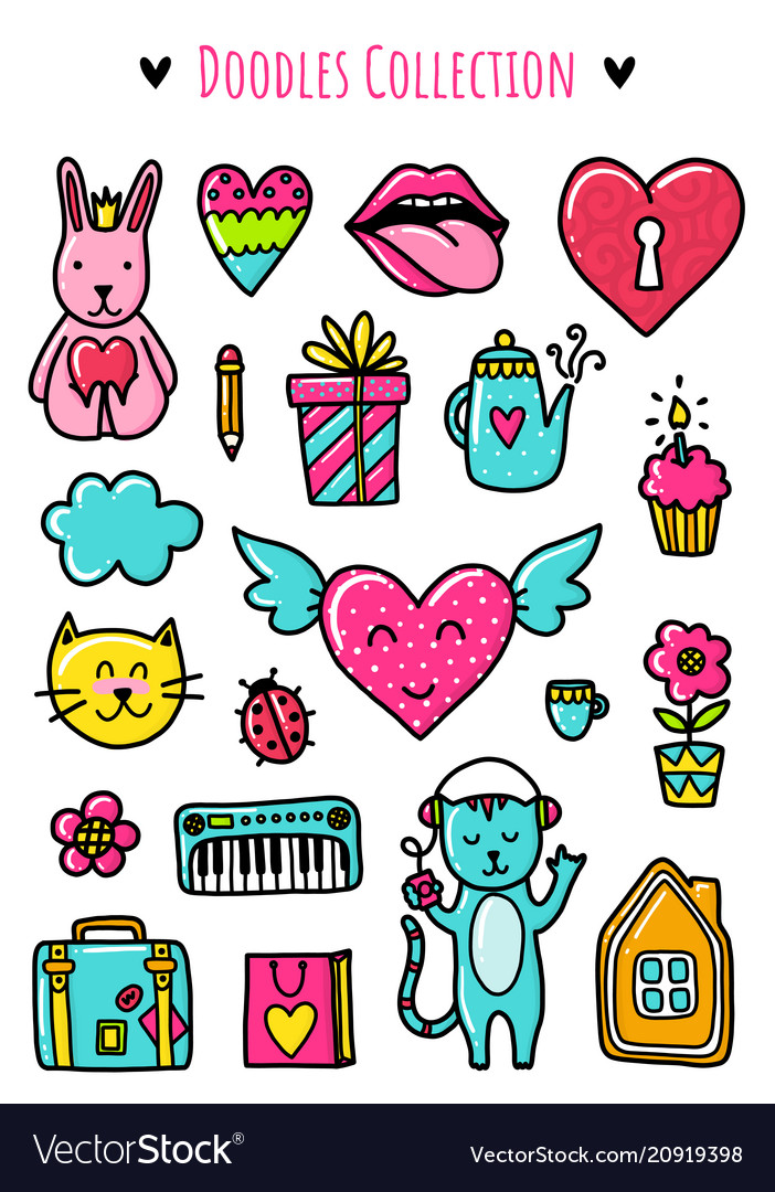 Doodle elements Royalty Free Vector Image - VectorStock