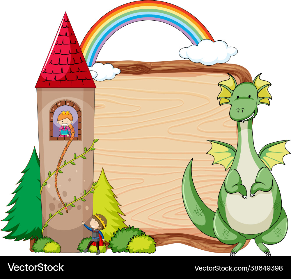 Fairy tale banner template Royalty Free Vector Image