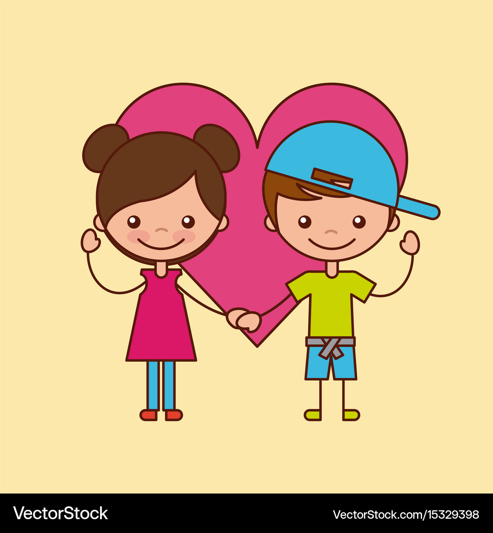 Happy friendship children Royalty Free Vector Image