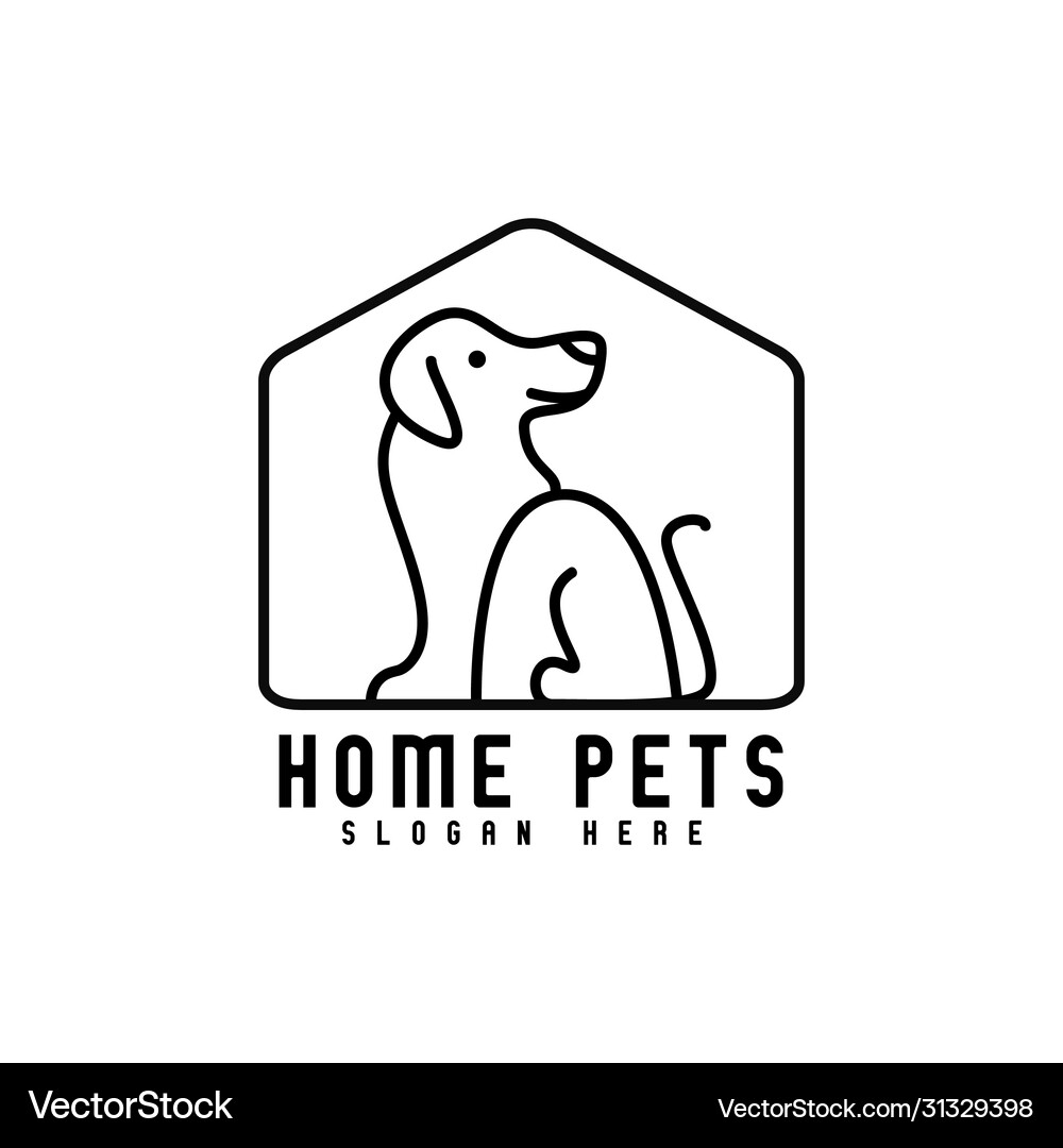 Home pets logo design minimal and modern eps 10 Vector Image
