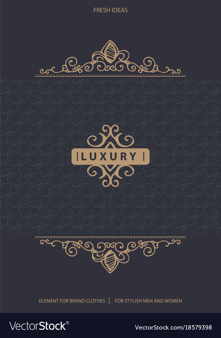 Monogram creative cards template Royalty Free Vector Image