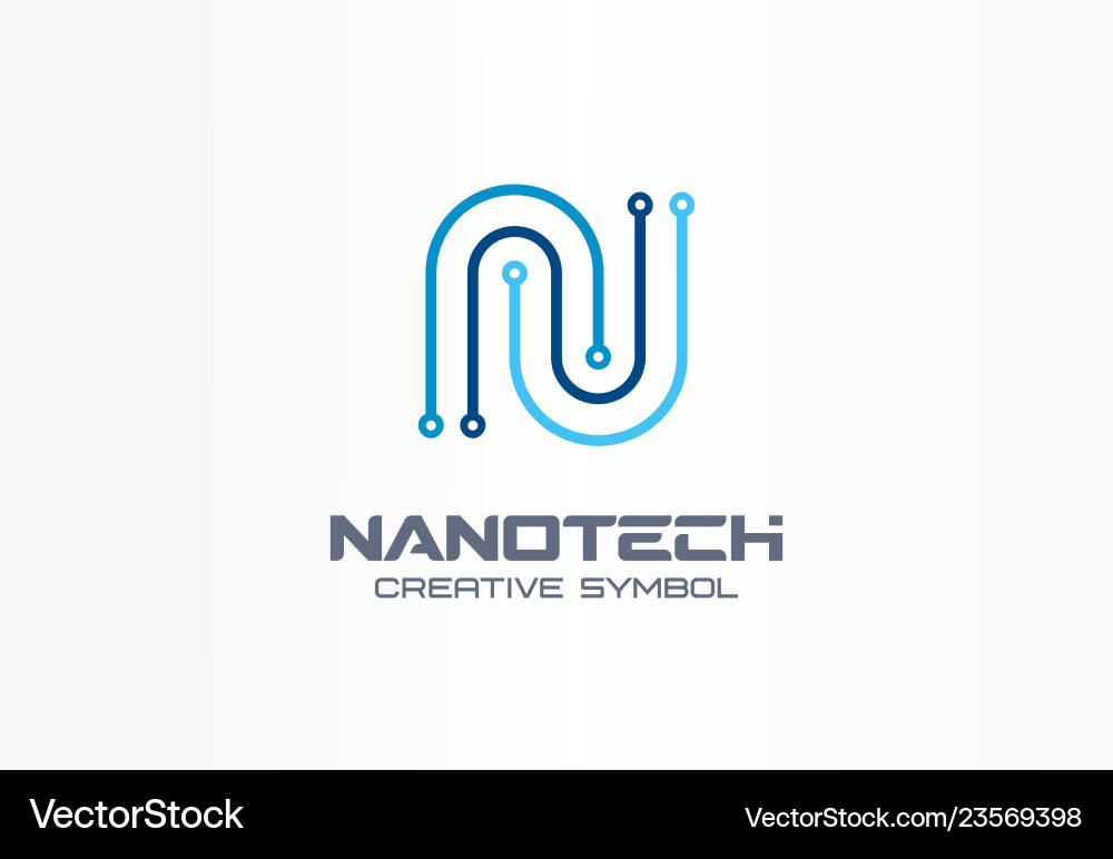 Nanotechnology creative symbol concept futuristic Vector Image