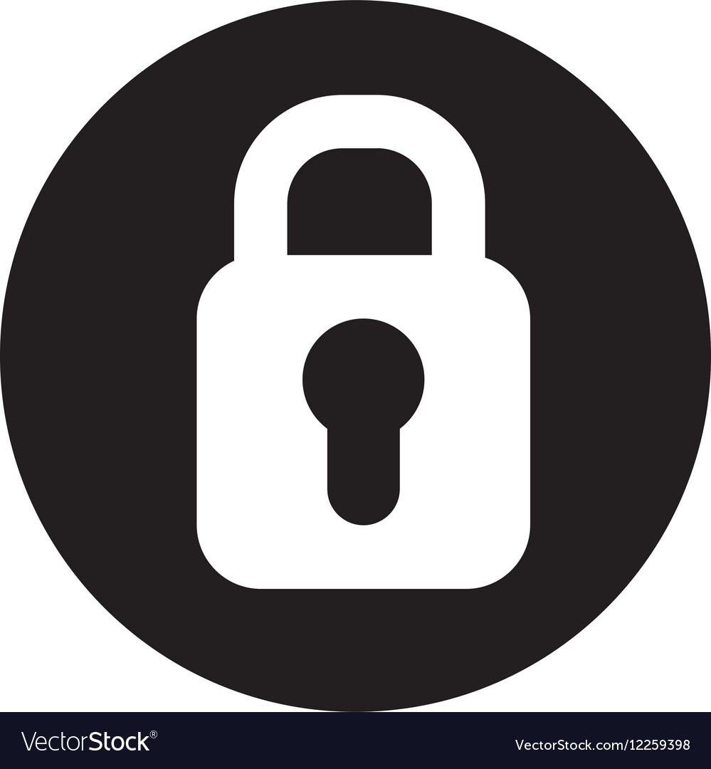Padlock Secure Isolated Icon Royalty Free Vector Image