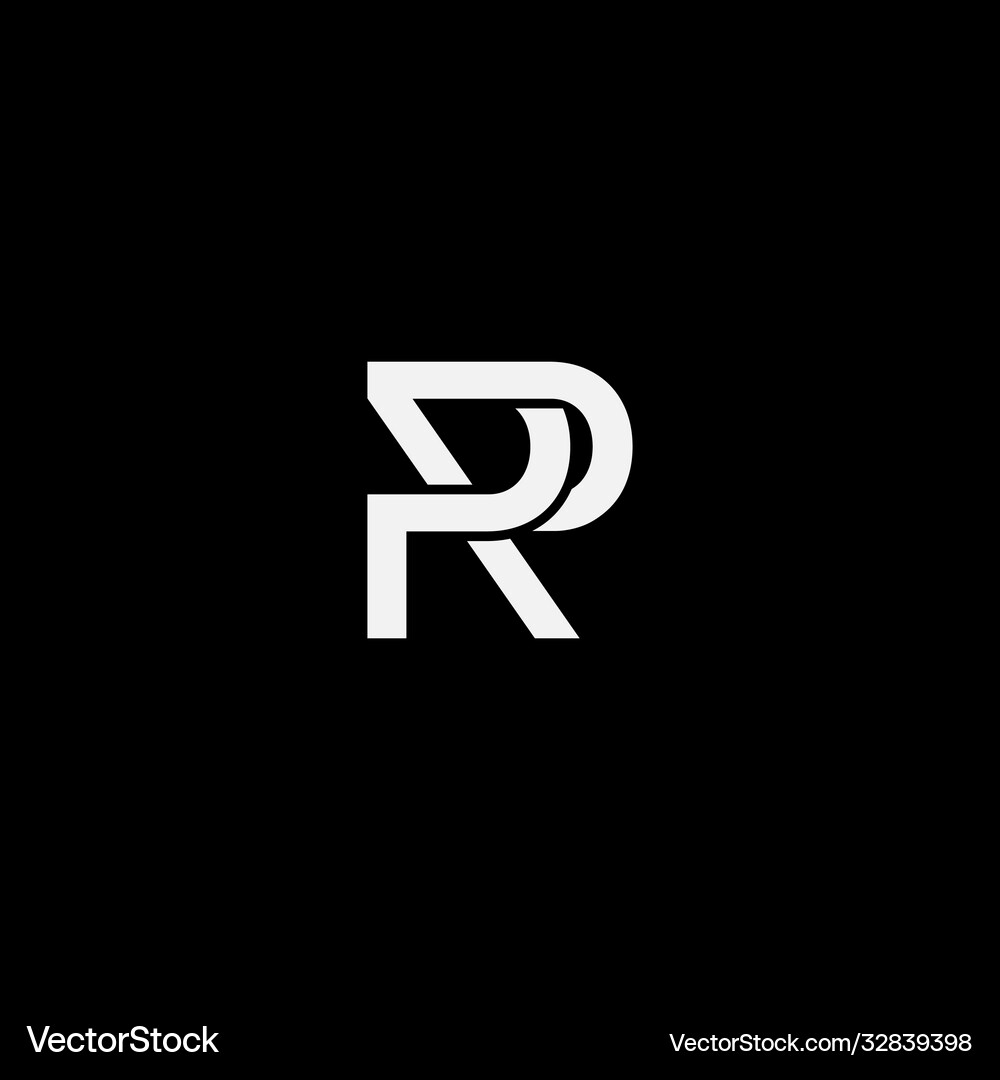 Pr or rp logo and icon designs with different Vector Image