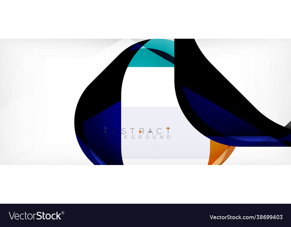 Abstract square shape with overlapping waves Vector Image