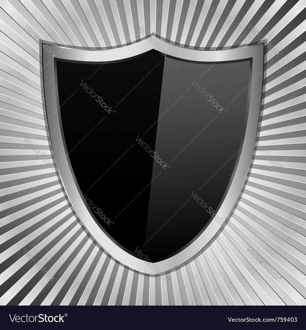 Black shield Royalty Free Vector Image - VectorStock