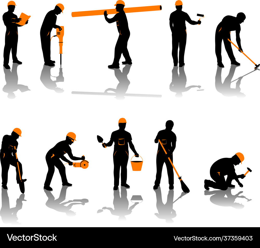 Builders Royalty Free Vector Image - VectorStock