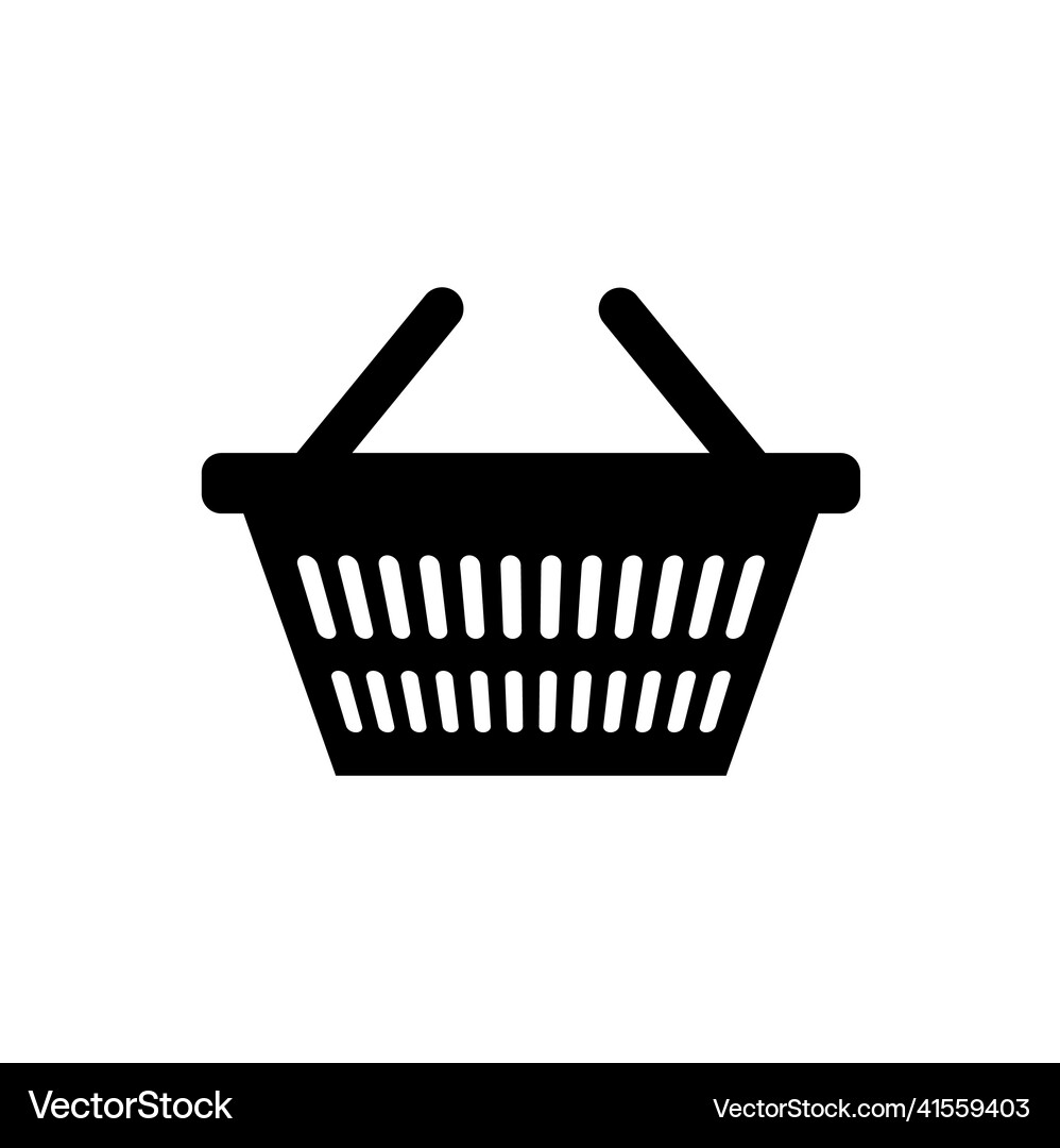 Market basket icon design template eps 10 Vector Image