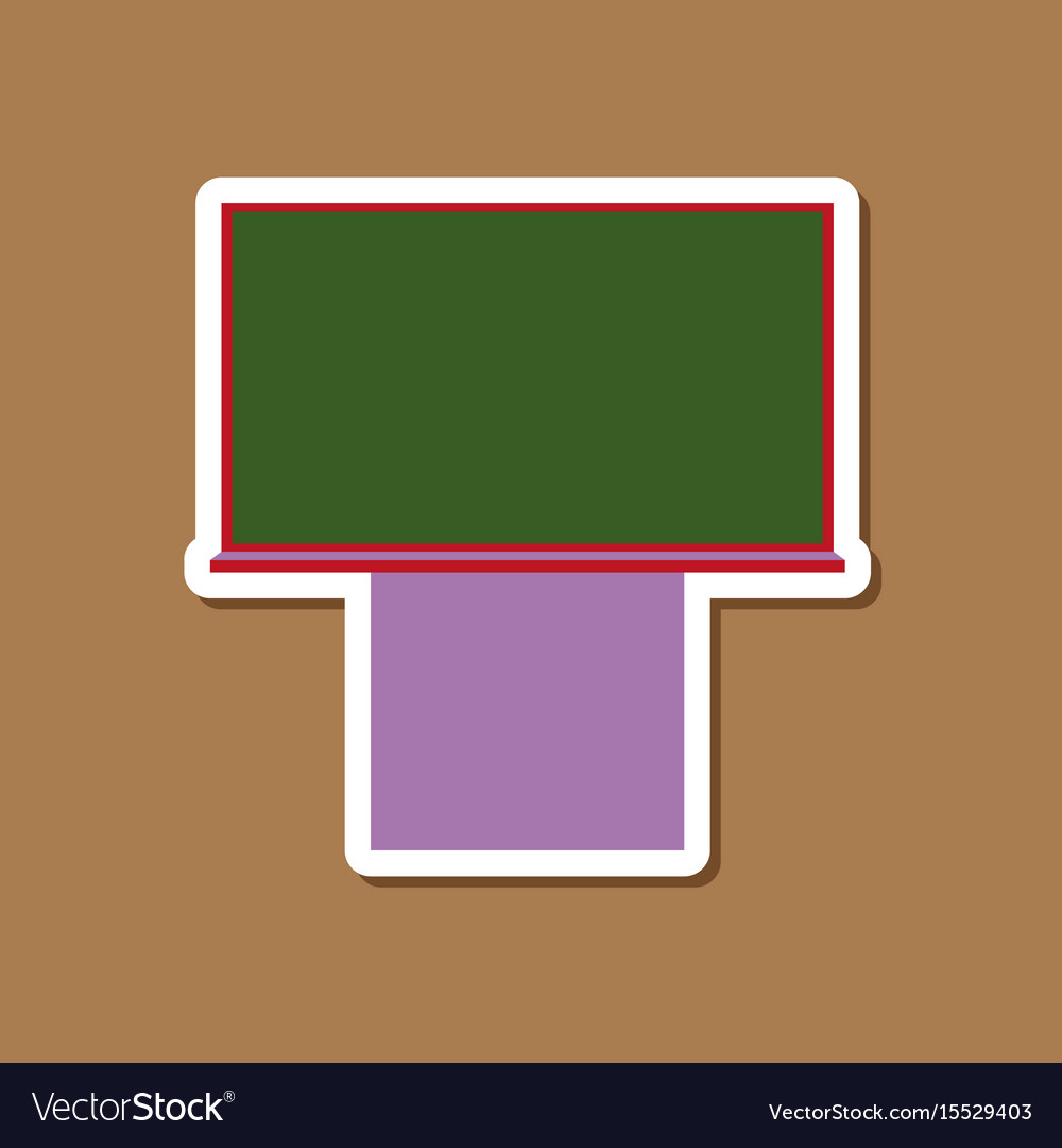 Paper Sticker On Stylish Background Blackboard Vector Image