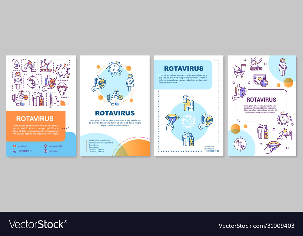 Rotavirus infection brochure template stomach flu Vector Image Rotavirus infection brochure template stomach flu Vector Image