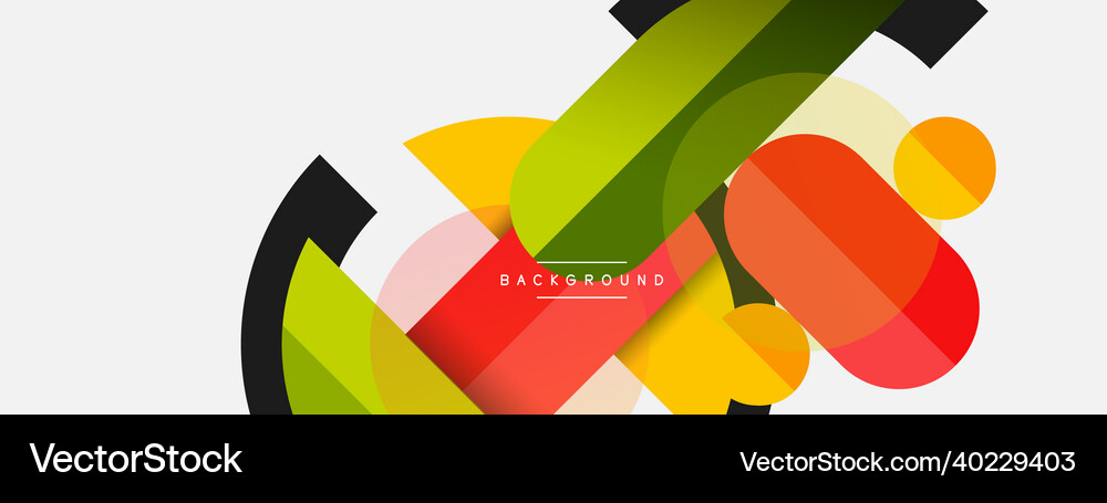 Round geometric shapes lines and circles Vector Image