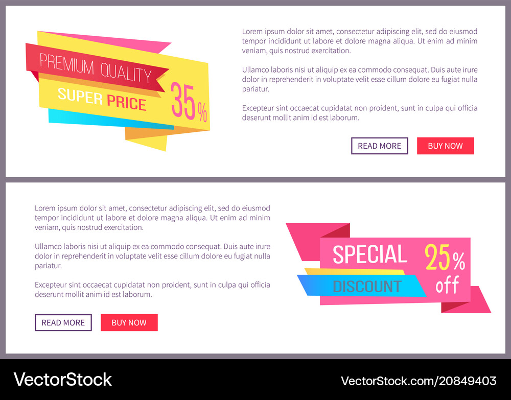Set sale special offer order now web poster Vector Image
