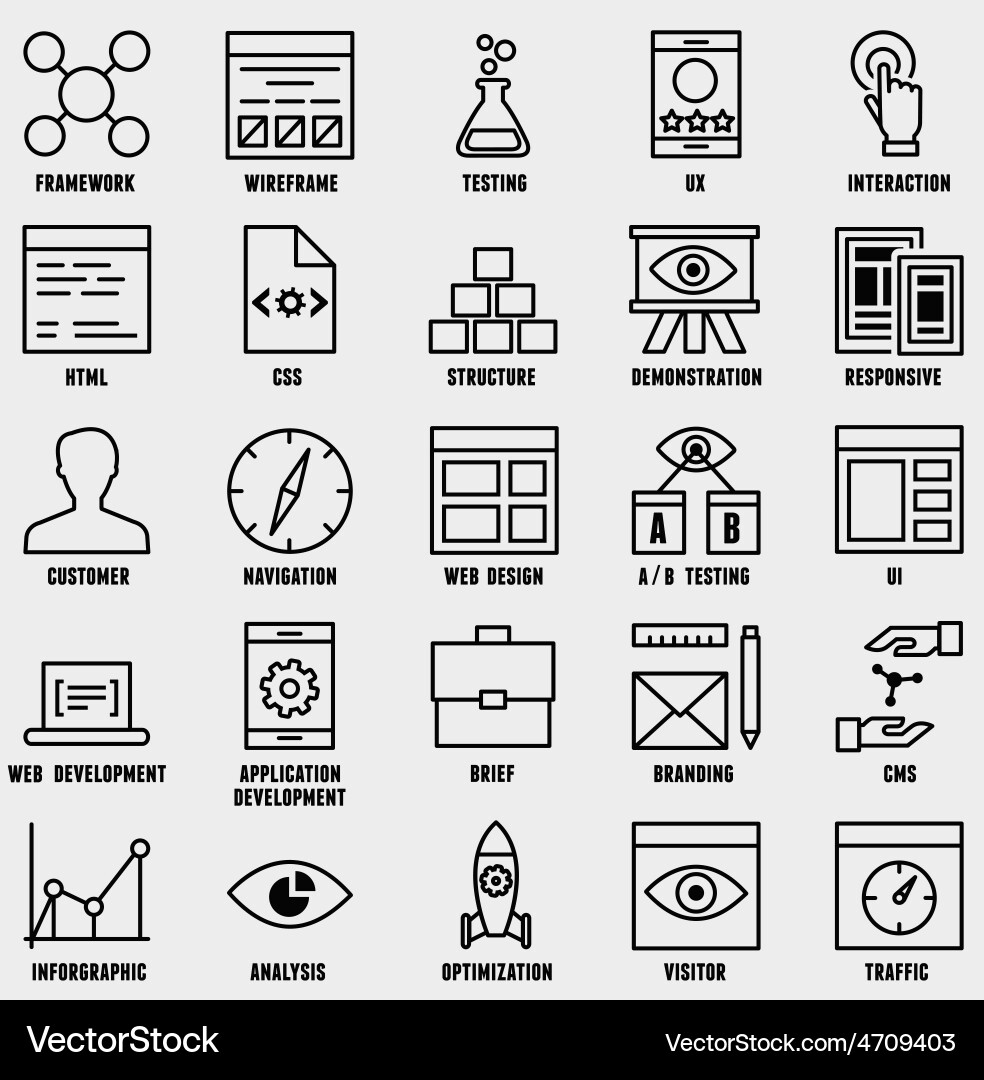 Set seo and internet service icons - part 1 Vector Image