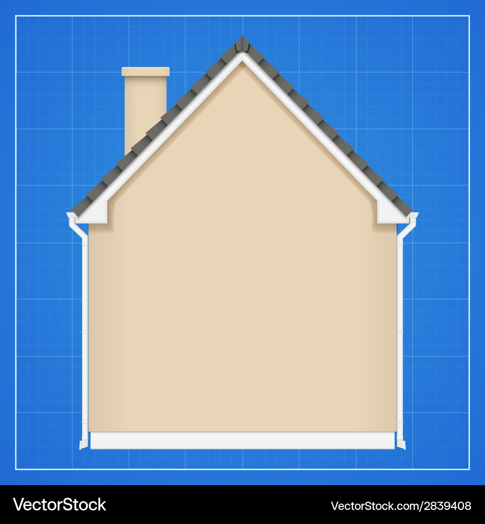 Architecture background with detailed house on a Vector Image