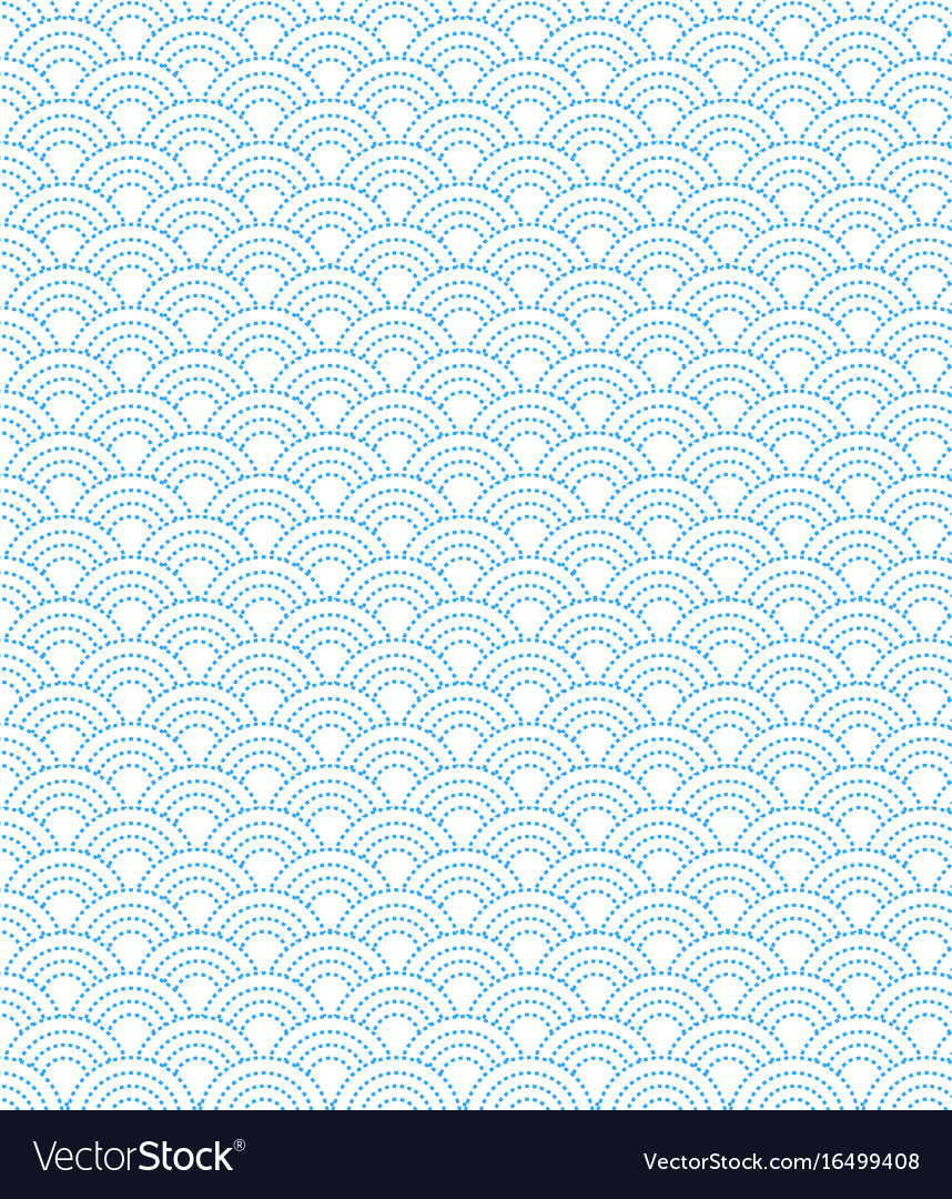 Dashed line pattern wave simple on white Vector Image