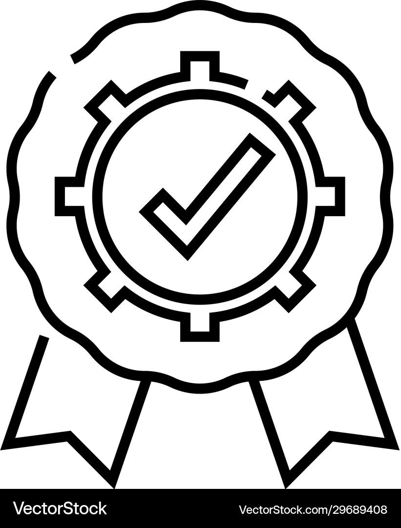 Excellent mark line icon concept sign outline Vector Image