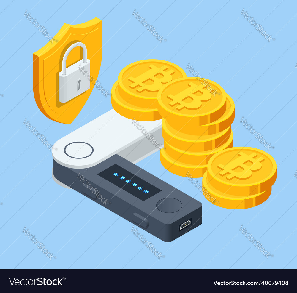 Isometric digital wallet technology Royalty Free Vector Isometric digital wallet technology Royalty Free Vector