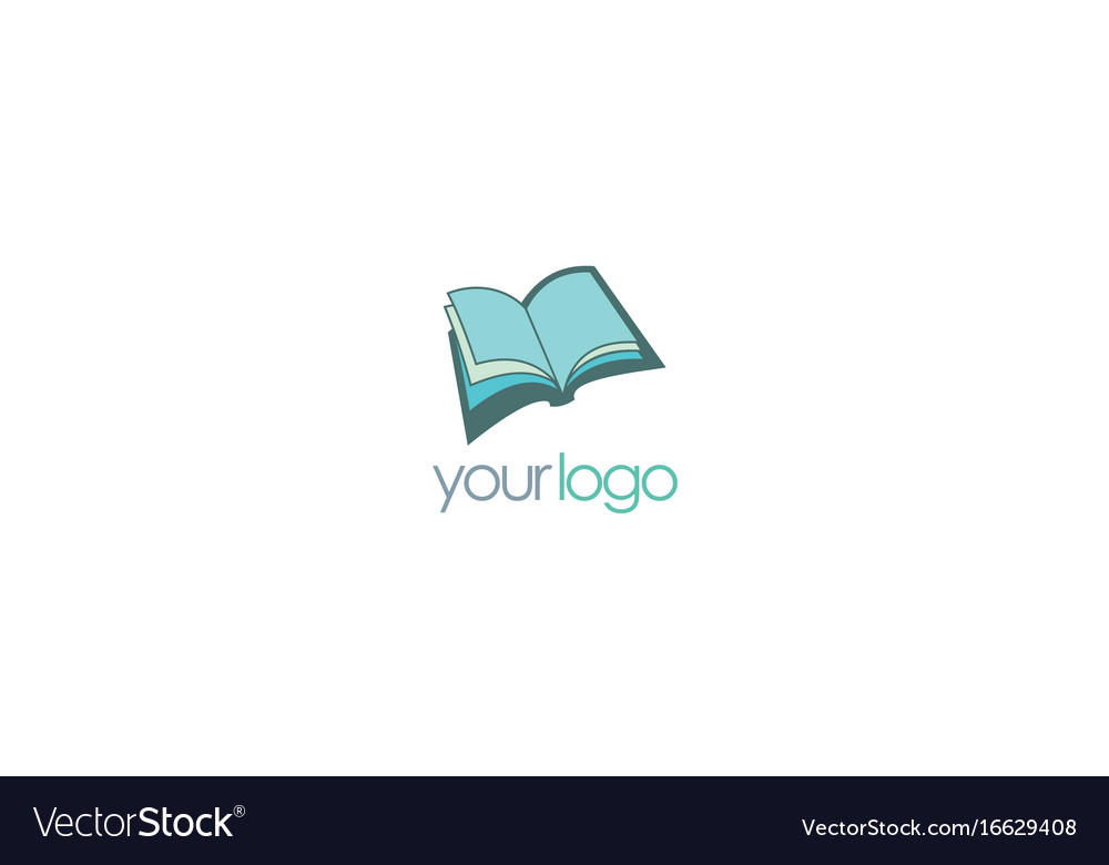 Open book knowledge logo Royalty Free Vector Image