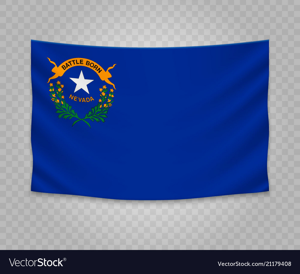 Realistic hanging flag Royalty Free Vector Image