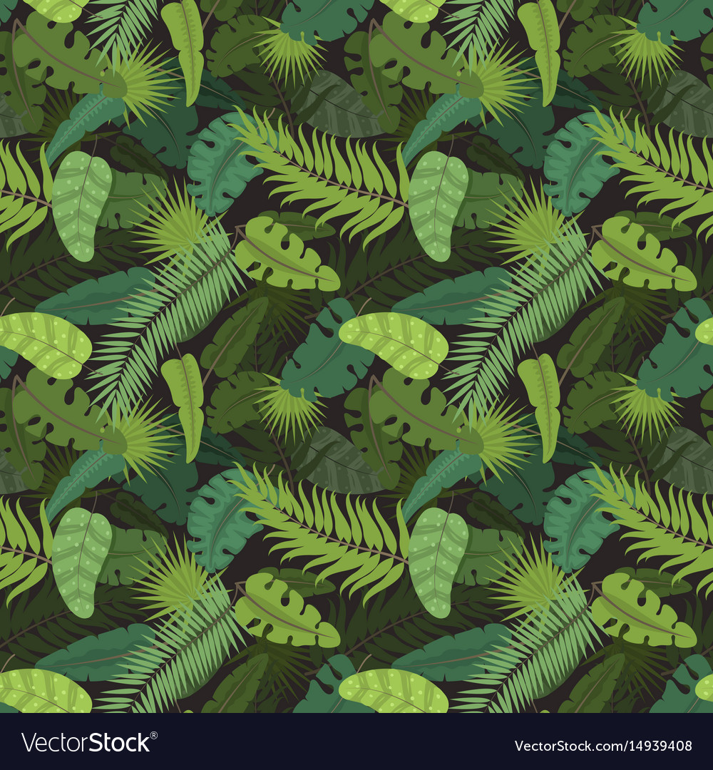Seamless pattern with leaves Royalty Free Vector Image
